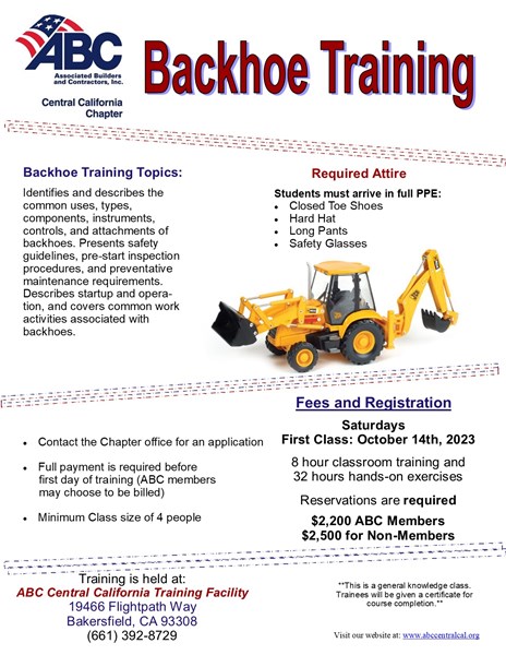 Backhoe Training